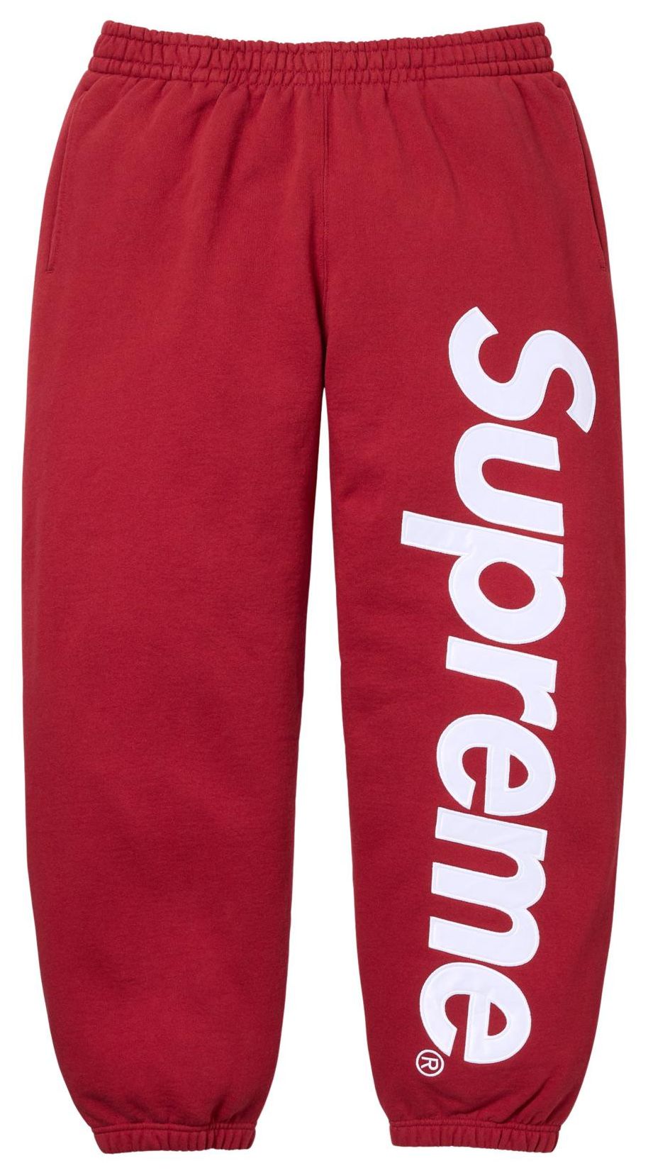Supreme Satin Appliqué Sweatpants (FW25) Dark Red – Elevate Peachtree
